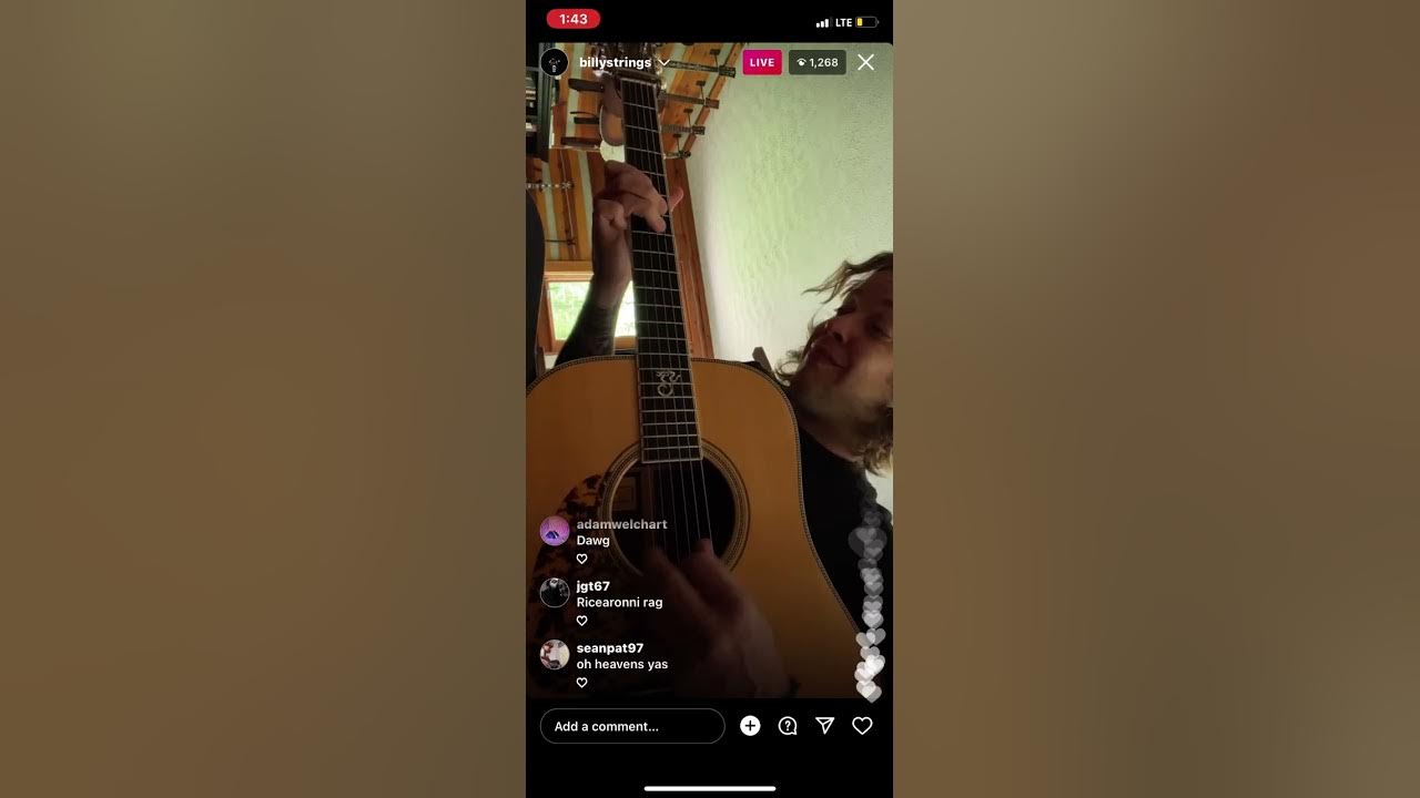 Billy Strings insta live - YouTube