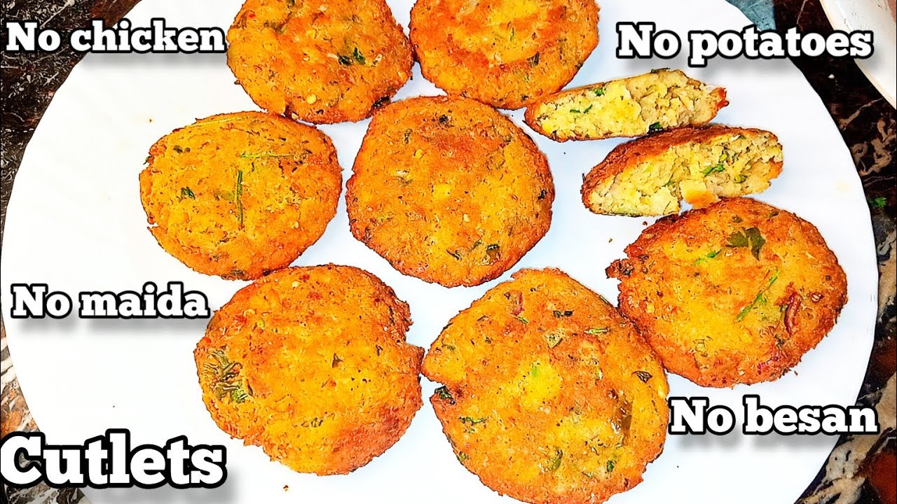 Secret cutlets recipe |No potatoes|No chicken|No maida|No besan cutlets ...