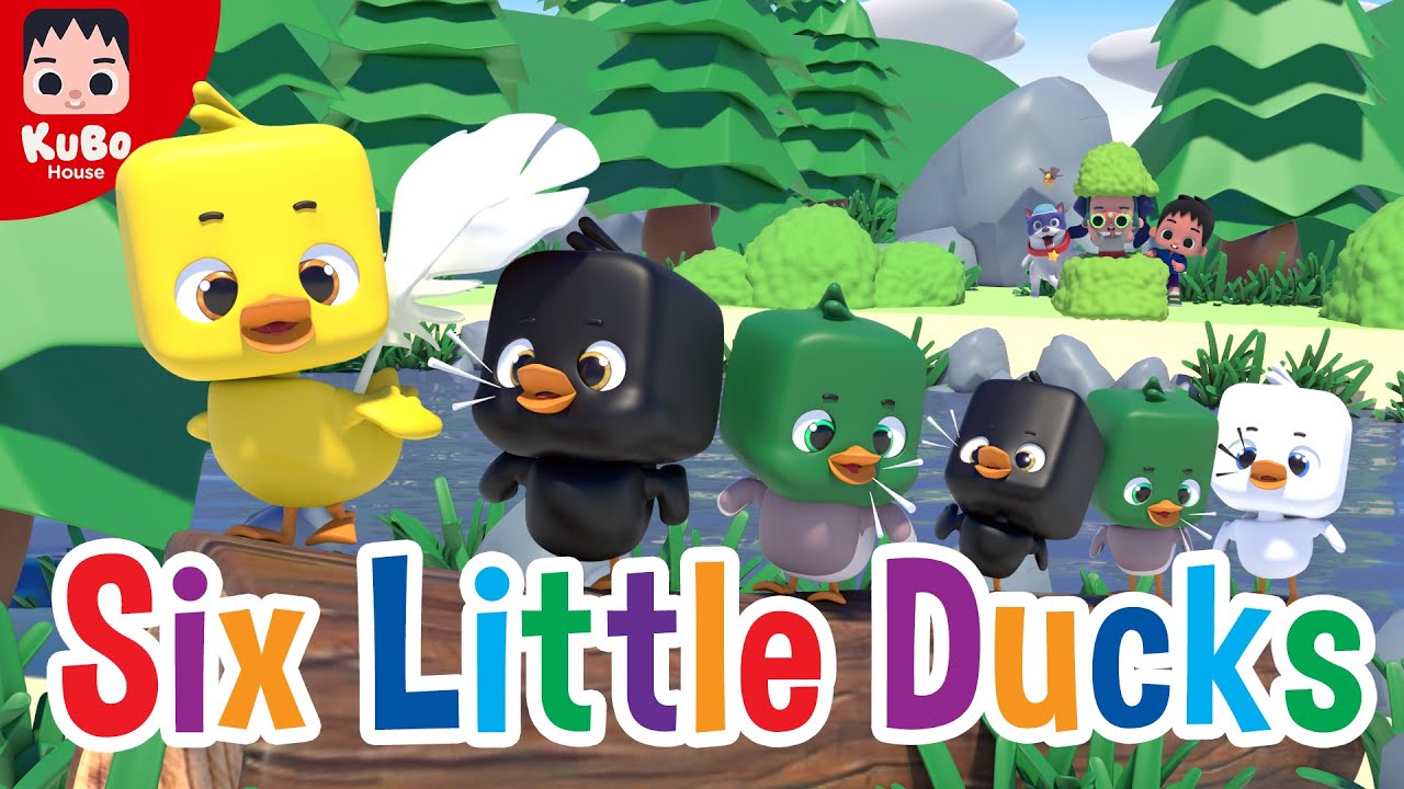 SIX LITTLE DUCKS with Lanie and Ollie | (Nursery Rhymes with lyrics ...