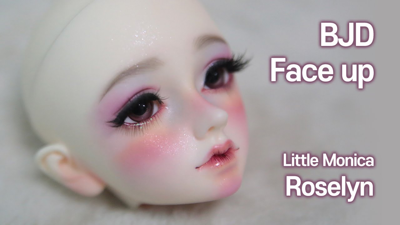 [구체관절 메이크업] BJD make up 리틀모니카 로젤린 - 퍼플톤 메이크업 / Little Monica - Roselyn - YouTube