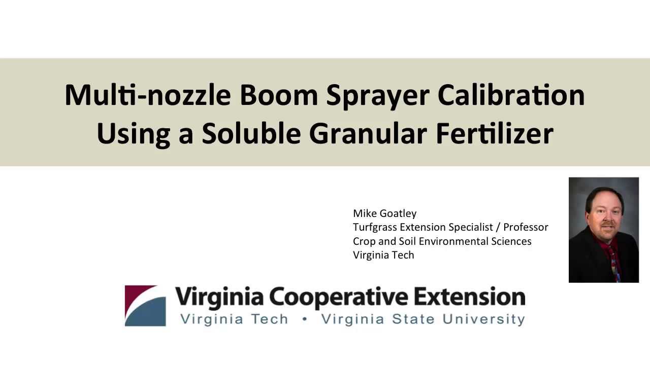 Multi nozzle Boom Sprayer Calibration Using a Souble Granular ...