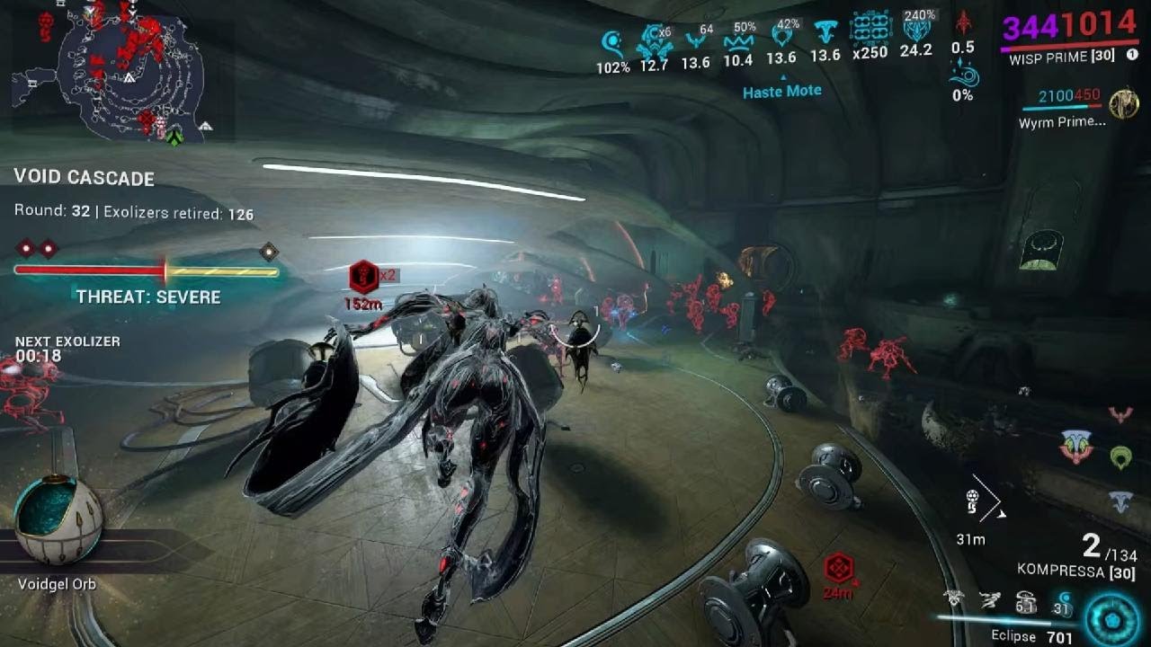 Void Cascade - Level Cap - Wisp, Kompressa, Contagion Zaw | Warframe ...