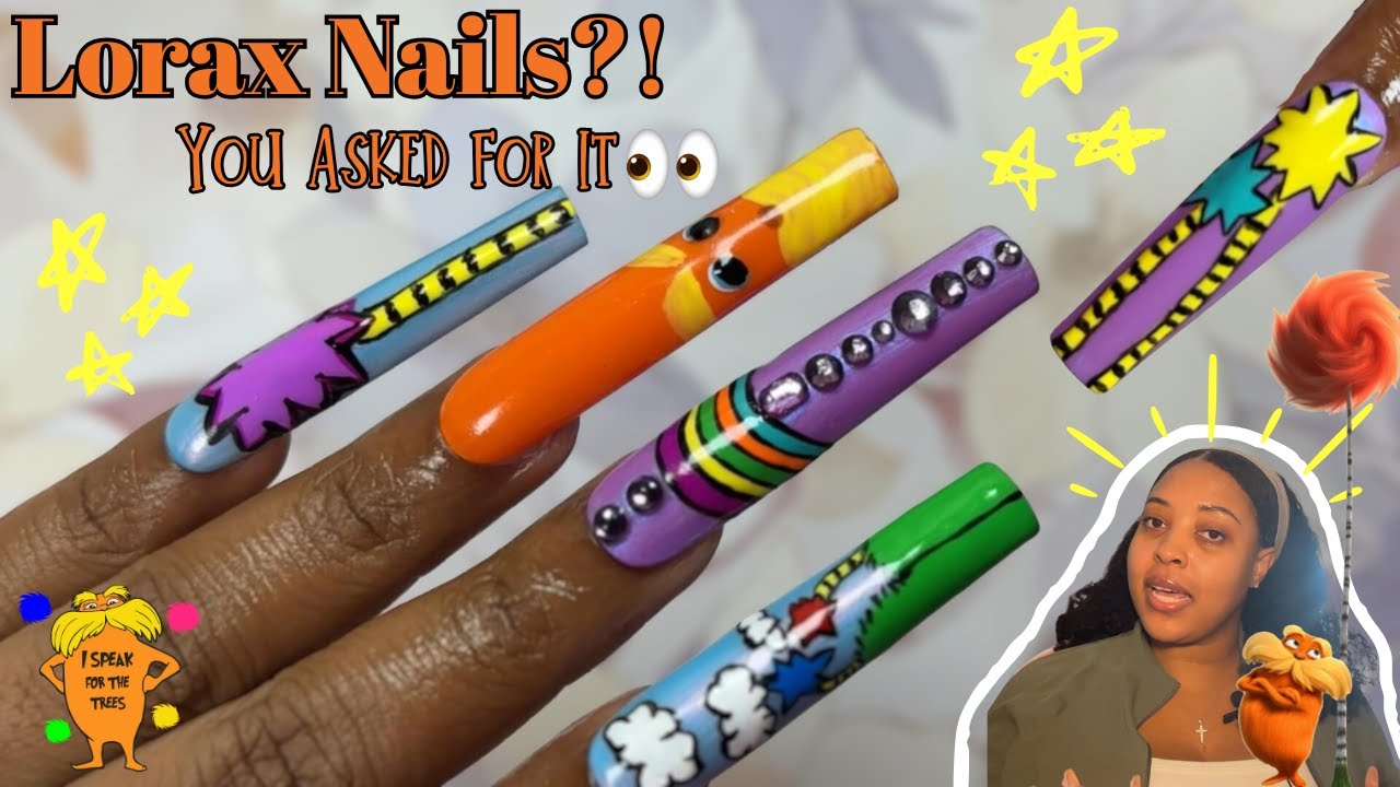 I Turned The Lorax into Nail Art?! (By Request 👀) - YouTube