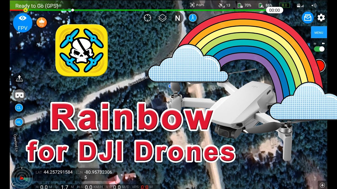 Rainbow for DJI Drones & the Mavic Mini - Waypoints, Orbit and more ...