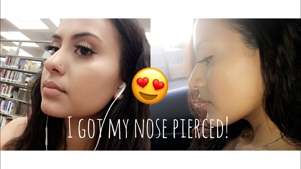 Getting My Nose Pierced For The First Time Mariana Garcia Youtube
