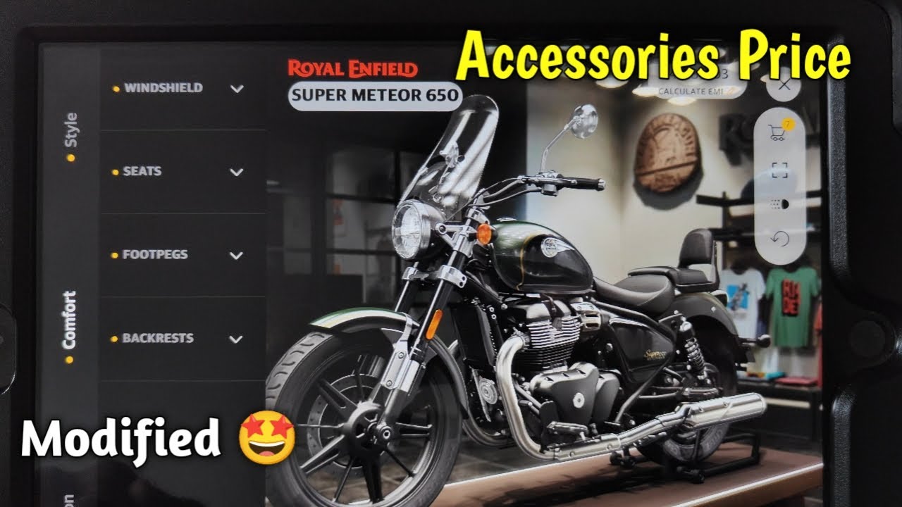 RE Super Meteor 650 Accessories Price ? | Modified 🤩 Full Customized 🔥 ...