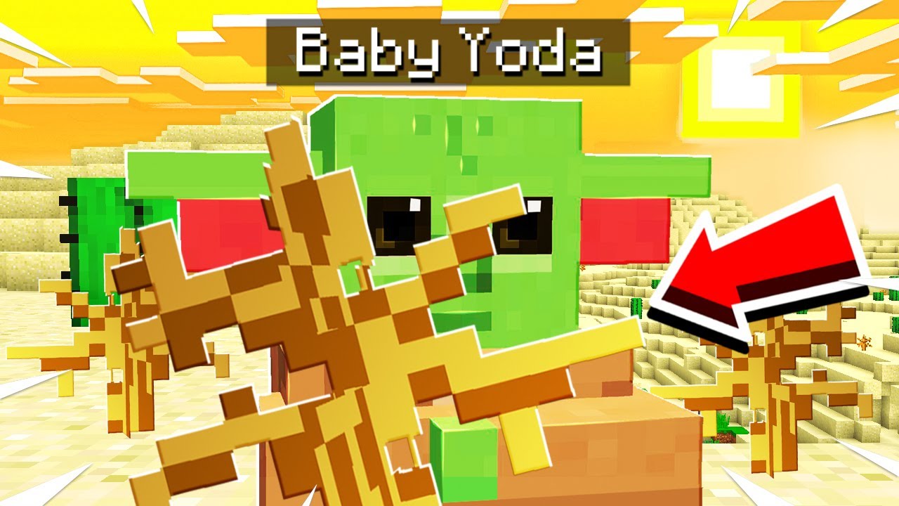 BABY YODA MINECRAFT HIDE AND SEEK! (HILARIOUS) - YouTube