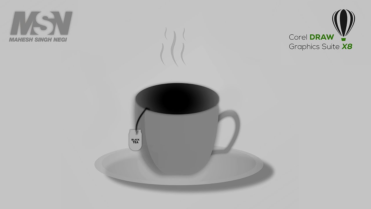 How to Create a Tea Cup in CorelDraw. (Using shadows) - YouTube