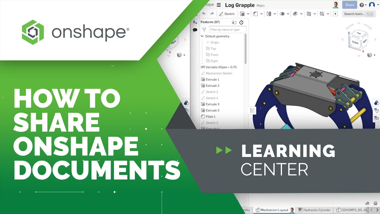 How to Share Onshape Documents - YouTube