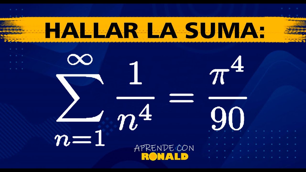 SERIES Y SUMATORIAS AL INFINITO - YouTube