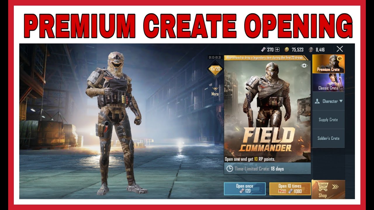 PREMIUM CREATE OPENING || PUBG MOBILE SEASON 11|| - YouTube