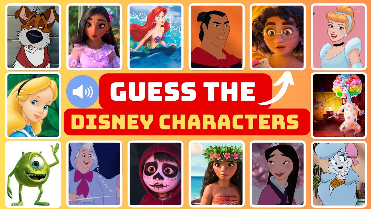 Guess The Disney Characters By Their Song 🎵 Disney Quiz, Moana, Coco ...