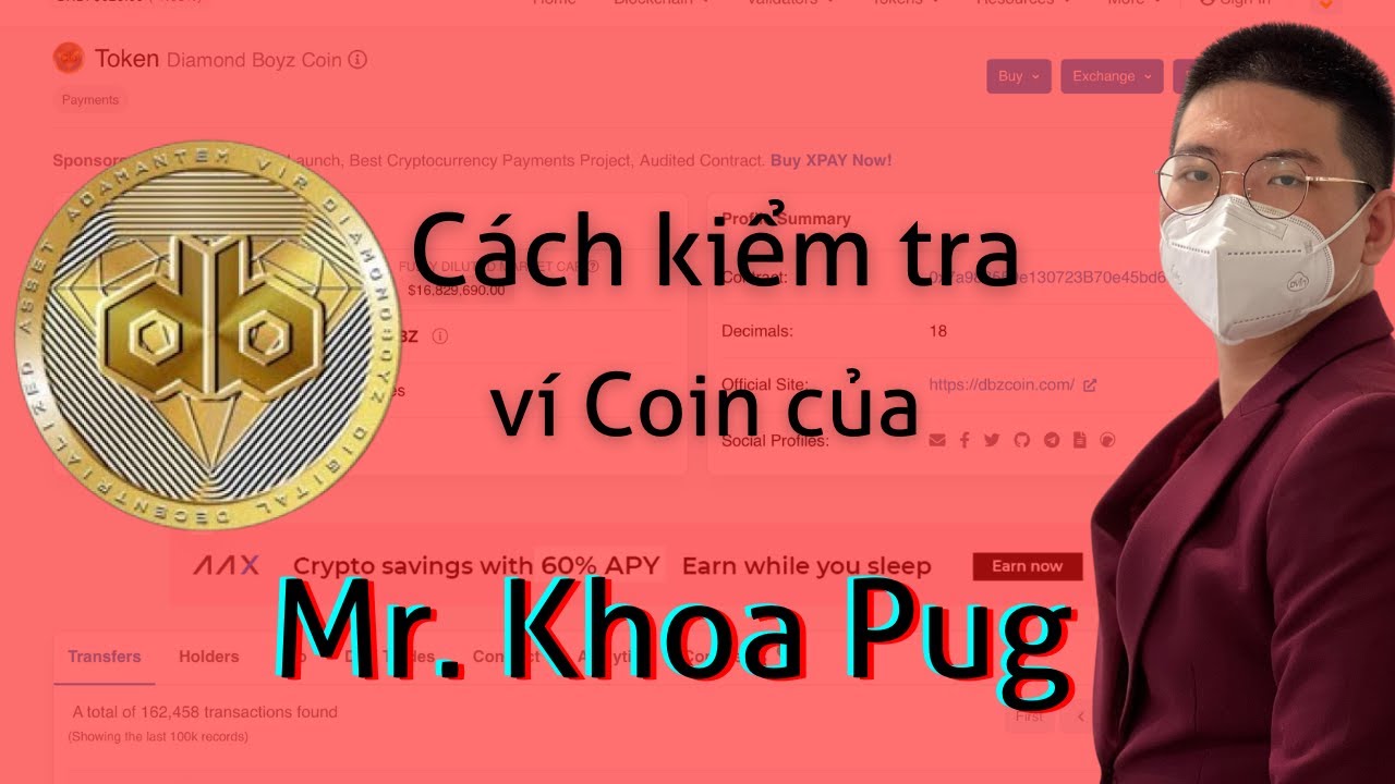 Ví coin Khoa Pug, cách kiểm tra ?? | B7 Investments - YouTube