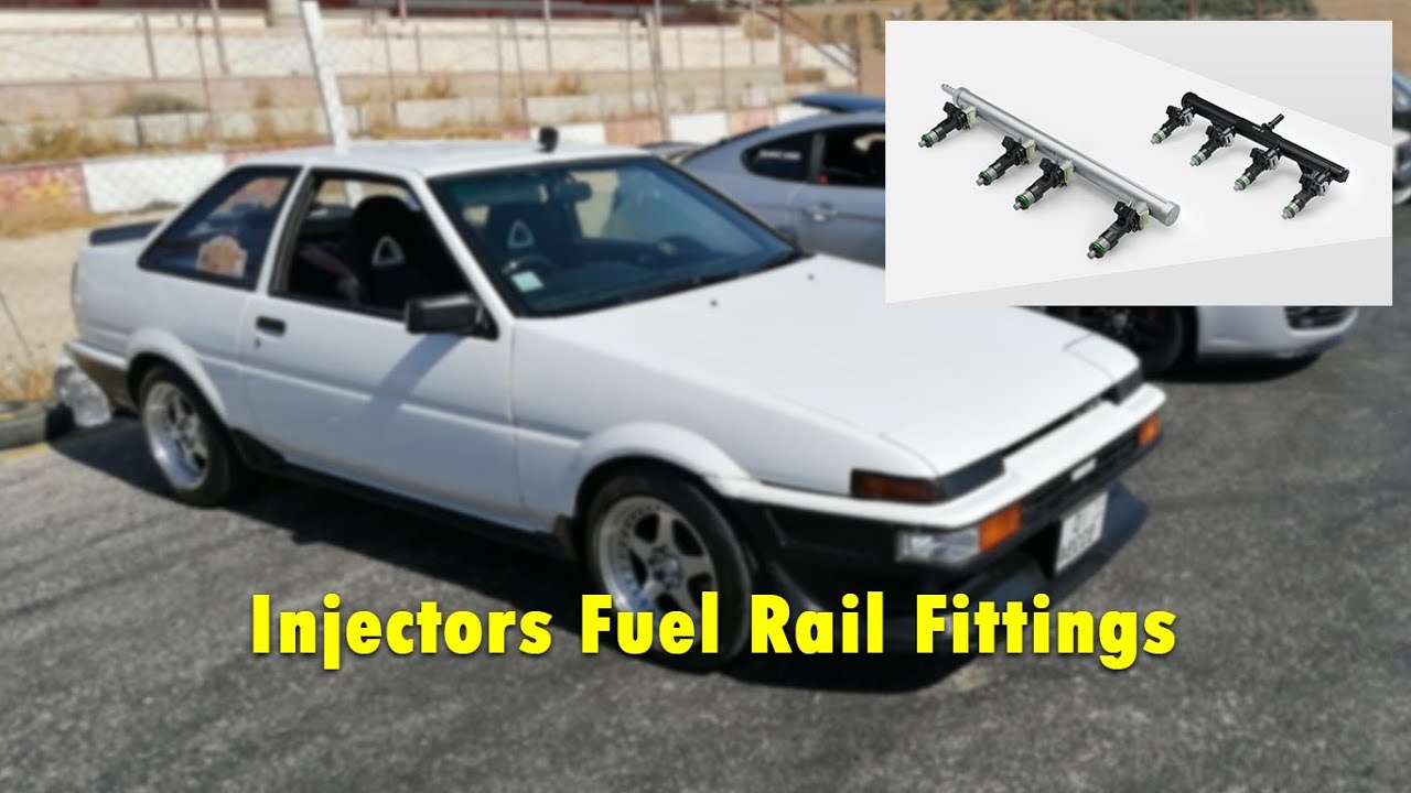 AE86 Injectors Fuel Rail Fittings II تعديل مسطرة البخاخات على سيارتي ...
