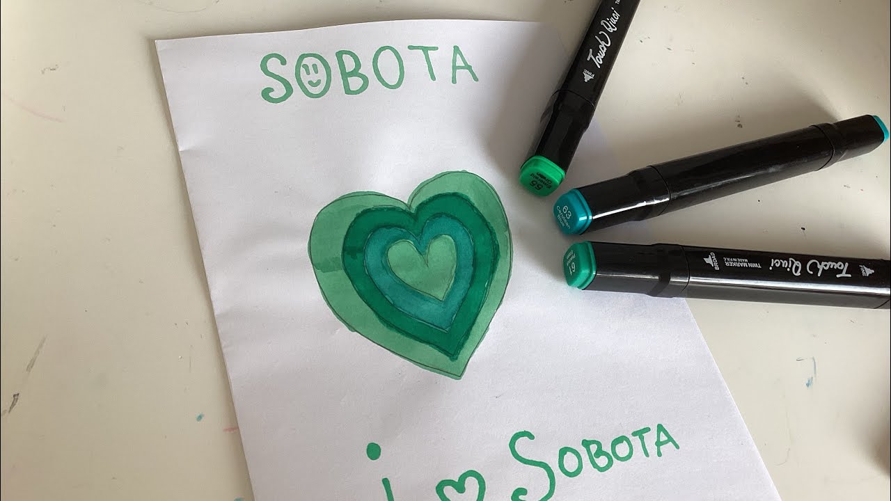 Mini sobotni rysunek + ASMR ️💛💚 - YouTube