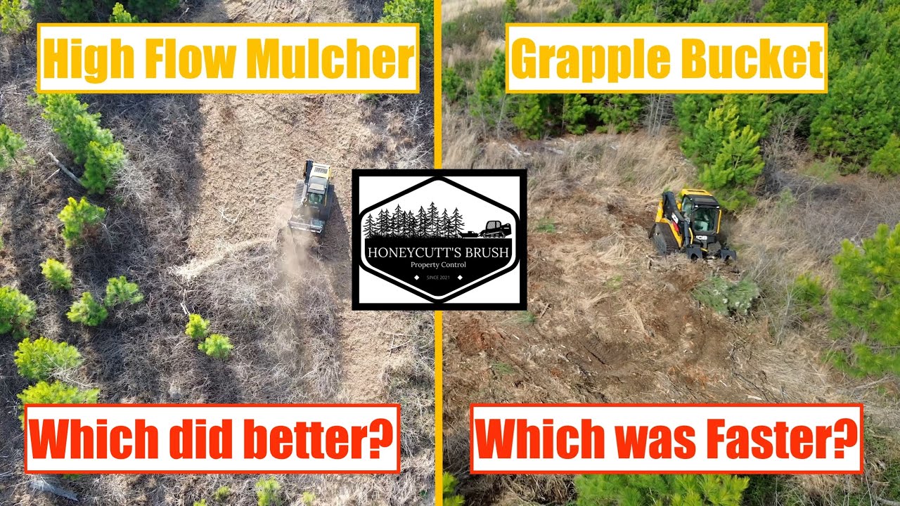 Clearing with a Grapple Bucket & High Flow Mulcher: We put BOTH to WORK ...