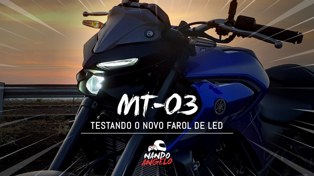 NOVA MT-03 2021 ⚡ TESTANDO O NOVO FAROL DE LED 💡 - YouTube