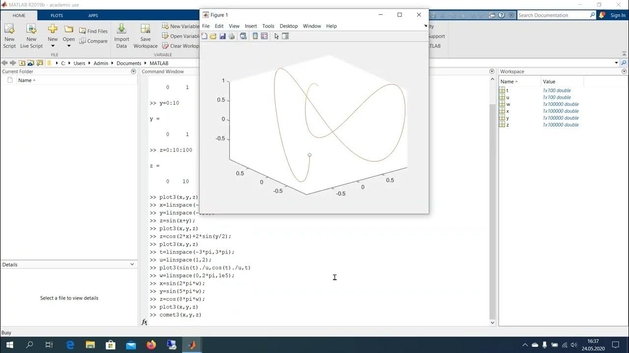 Matlab - Wykresy 3D - YouTube