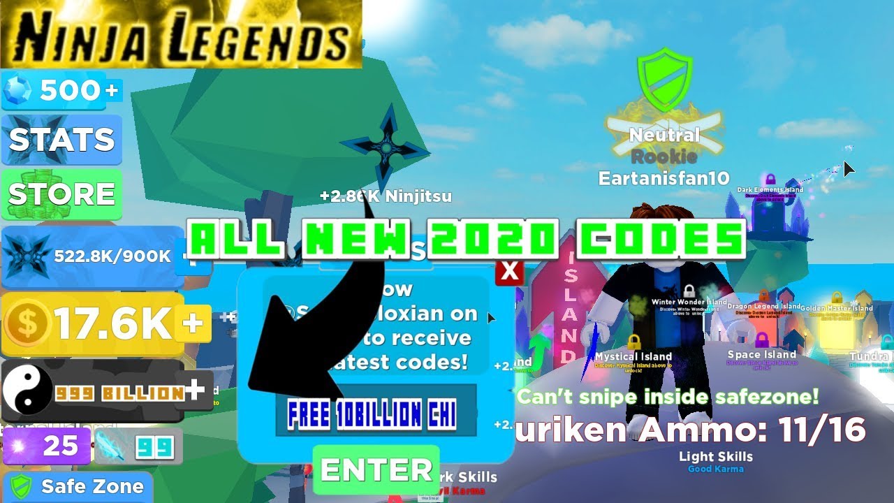 😀😀😀Ninja Legends all new 2020 codes free 10billion chi!😀😀😀 - YouTube