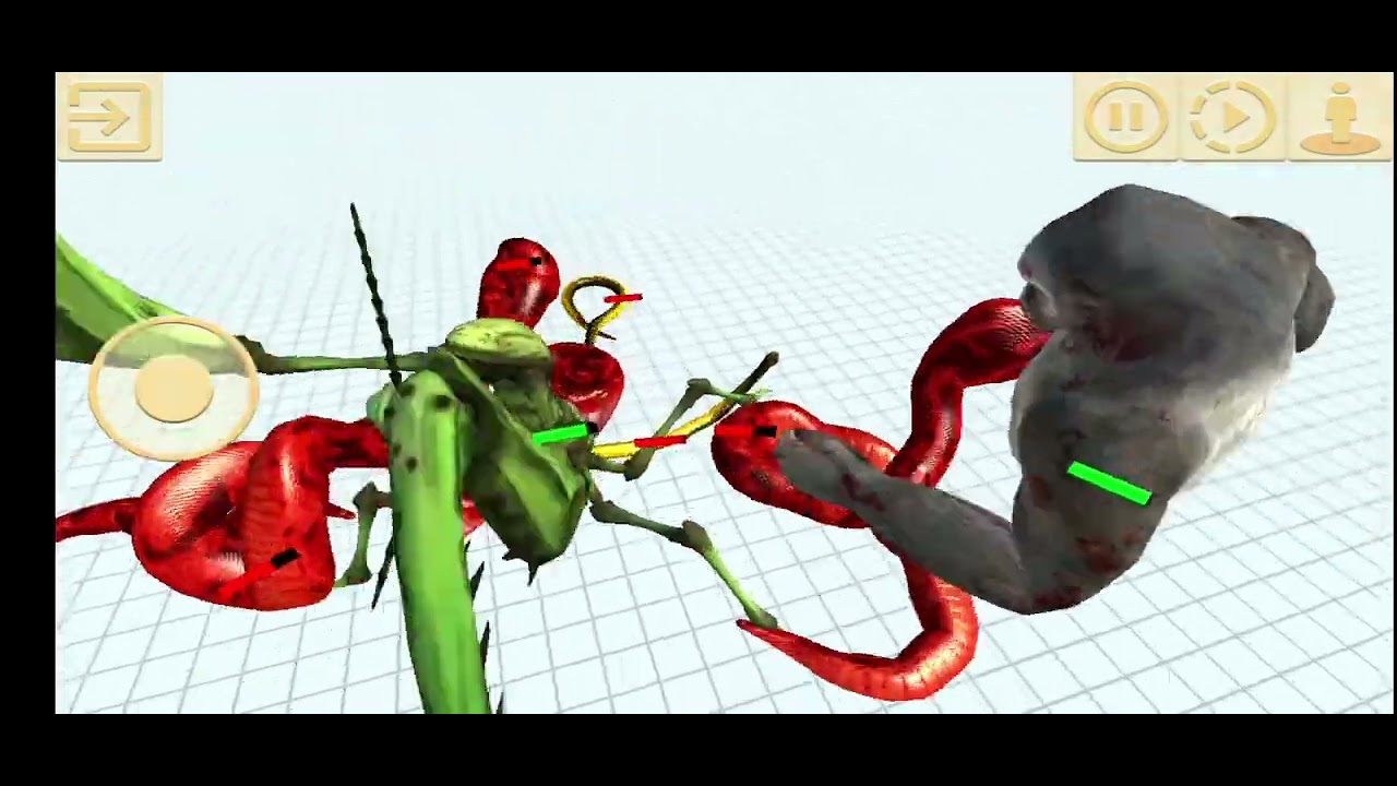 Snakes vs gorilla and mantis/battle simulator/ - YouTube