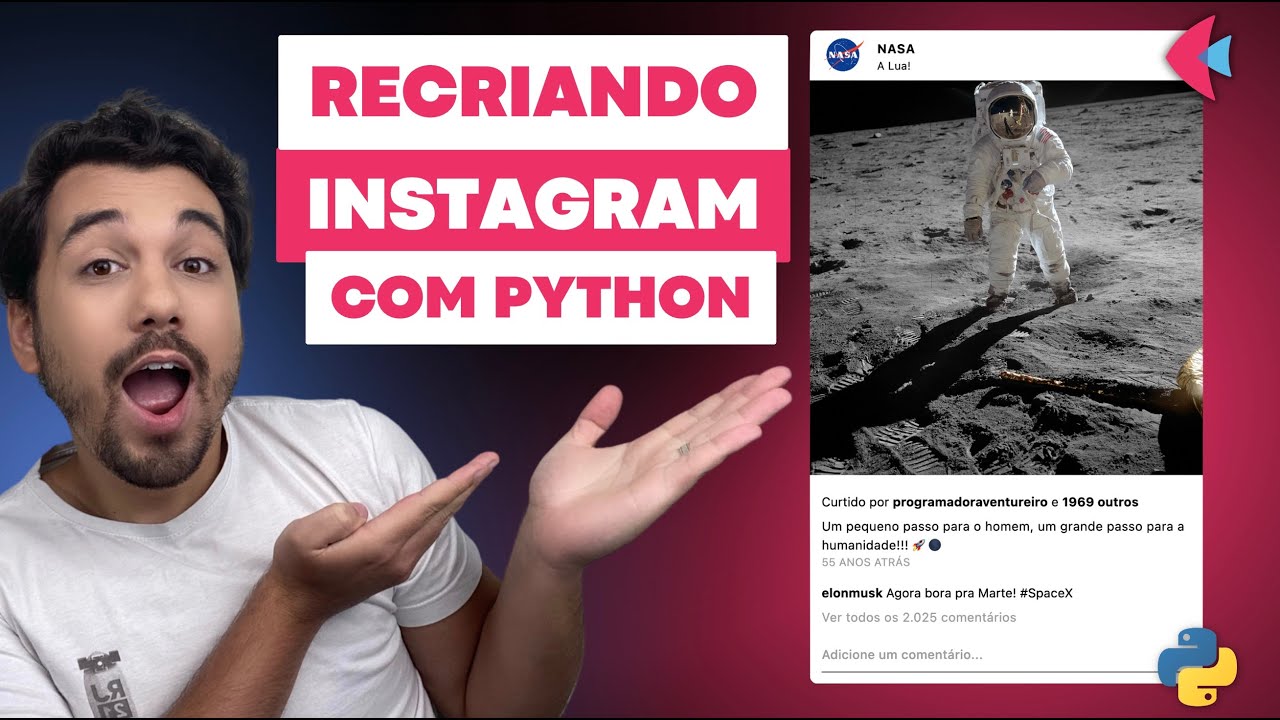 Clonando o feed do INSTAGRAM com Python, recrie a interface gráfica (GUI) com o Flet - YouTube