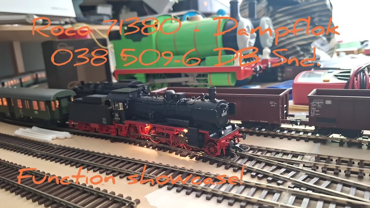 Roco 71380 - Dampflok 038 509-6 DB Snd. +sound and dynamic smoke! - YouTube