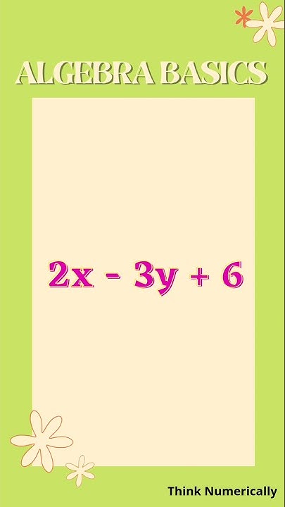 Coefficient and constant of an Algebraic Expression #maths #algebra # ...