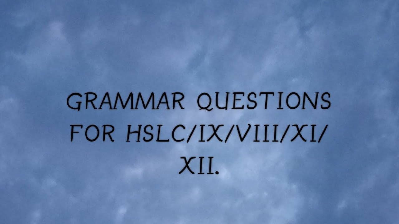 VOICE CHANGE QUESTIONS FOR HSLC/IX/VIII/ XI/XII STUDENTS - YouTube