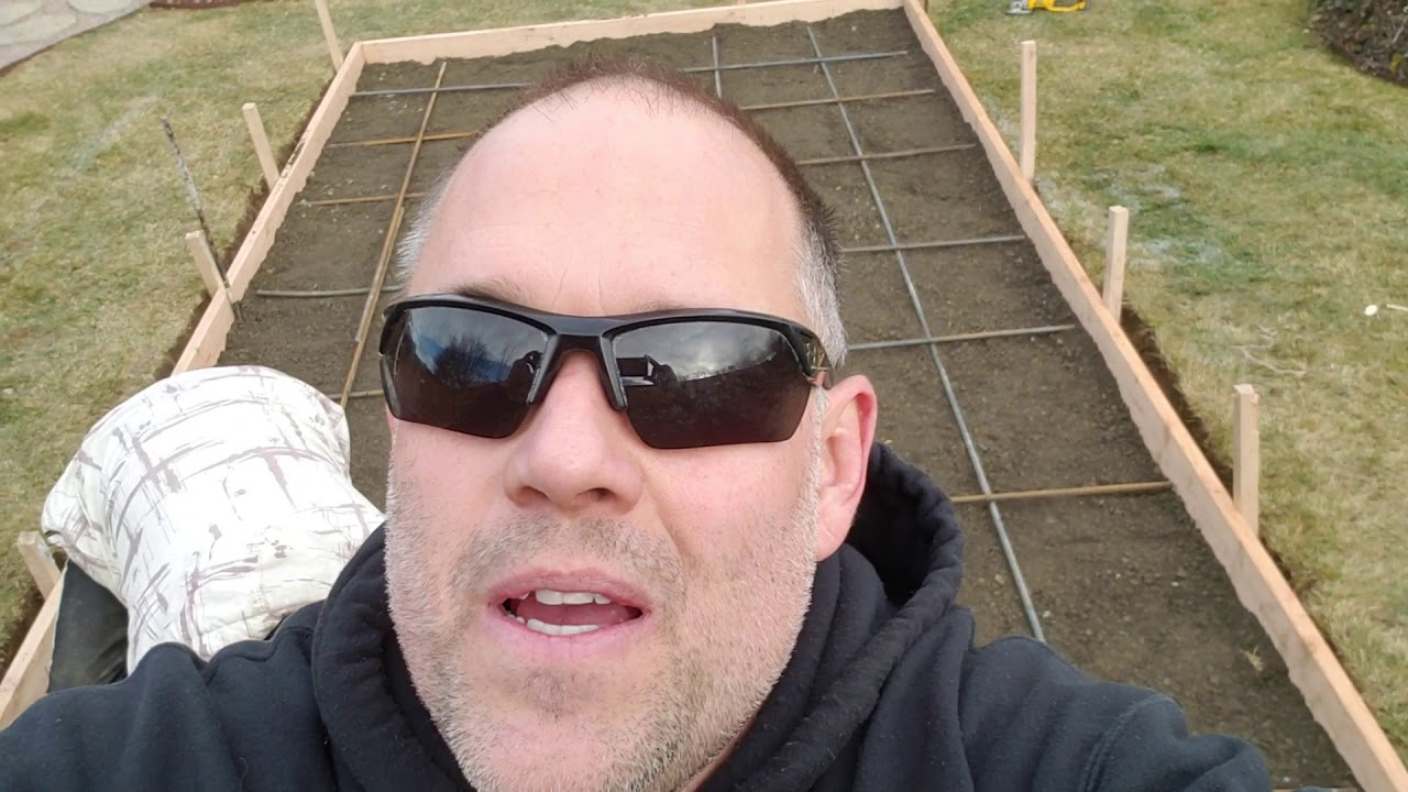 Concrete, pad, rebar, hottub, pool, framing, decorative, stamp - YouTube