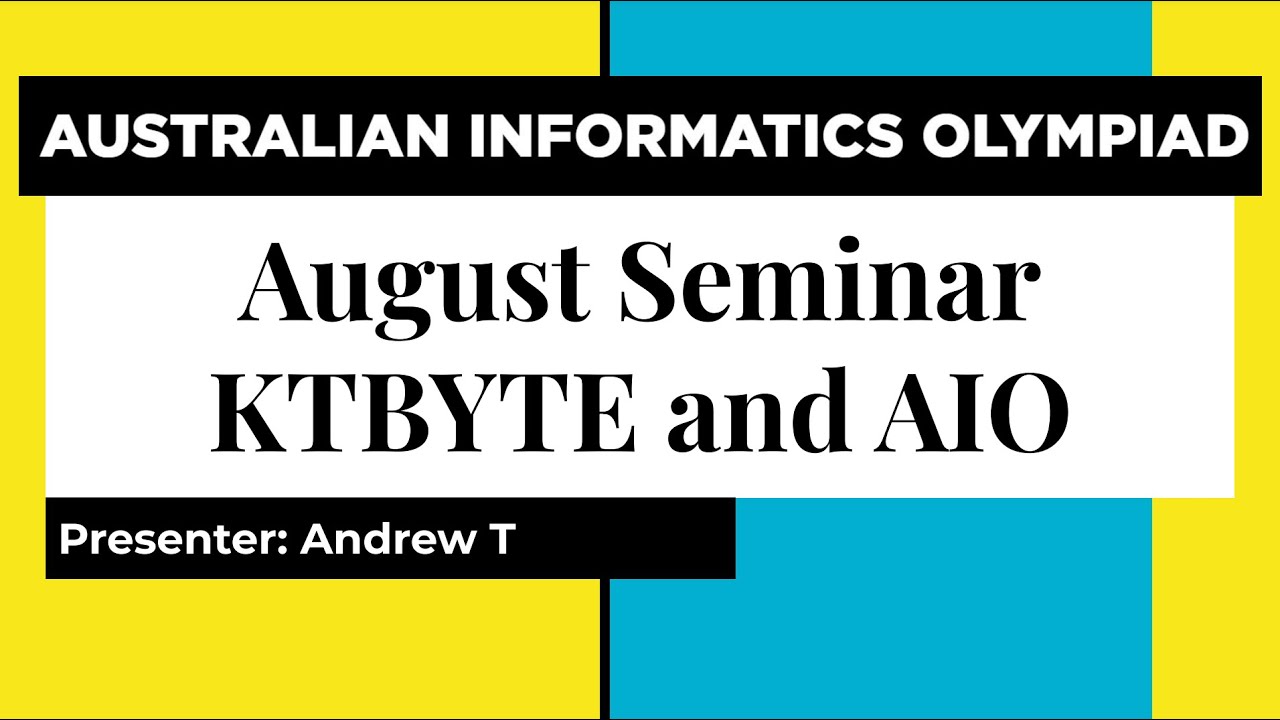 2024 August Seminar KTBYTE and AIO - Learn how to prepare for the AIO ...