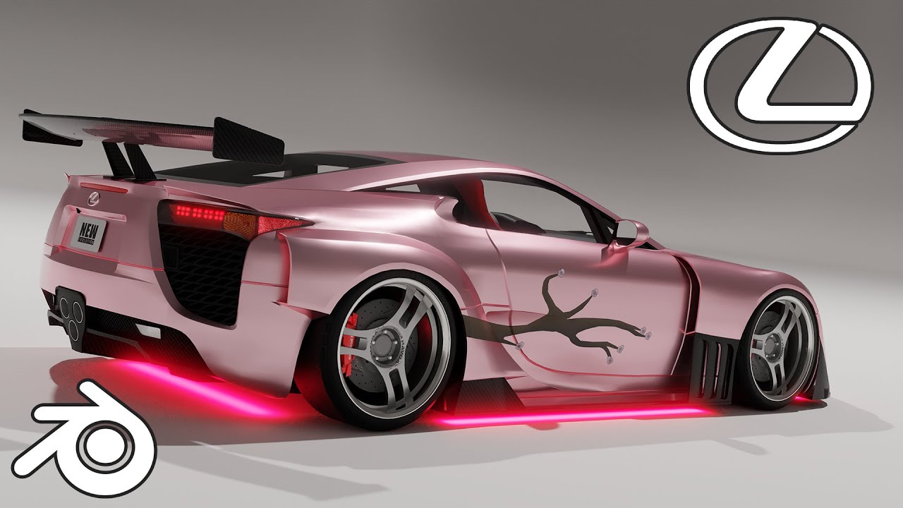 Lexus LFA Custom Widebody Kit (Blender Render/Animation) - YouTube