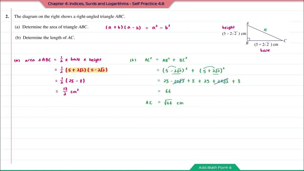 Add Math Form 4 - Chapter 4: Indices, Surds and Logarithms - Self ...