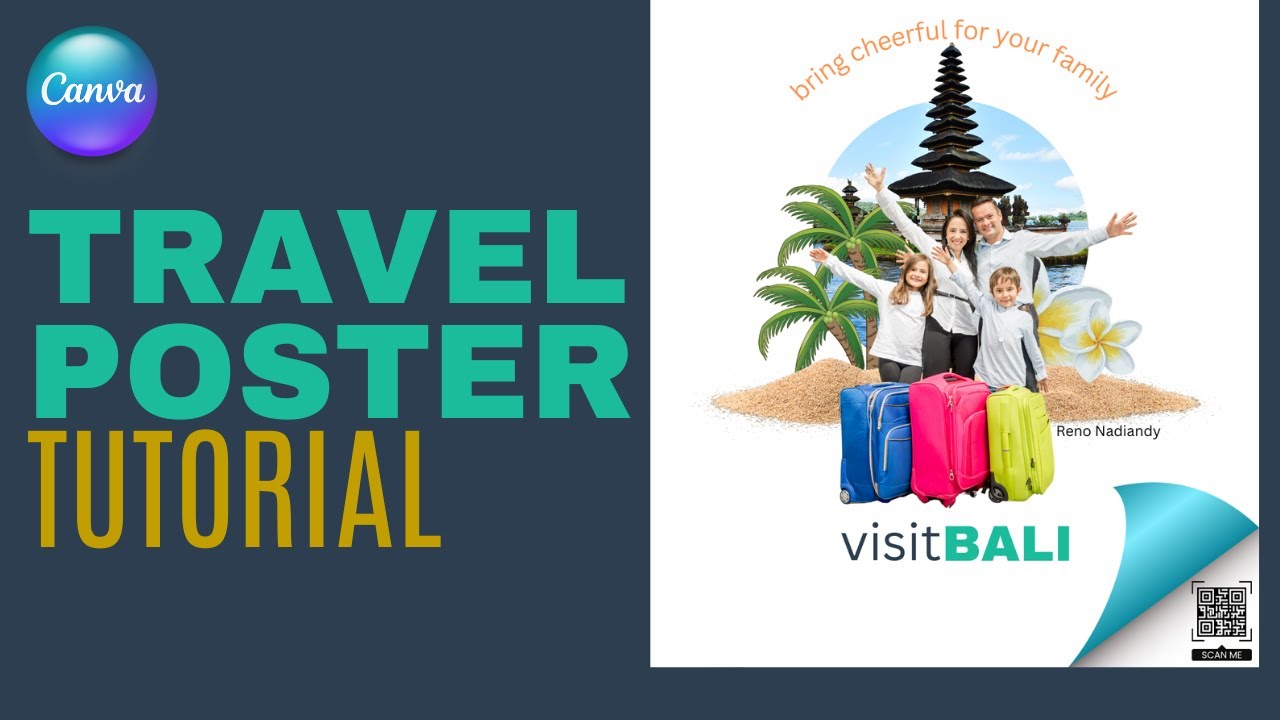 Canva Tutorial Travel Poster Design - YouTube