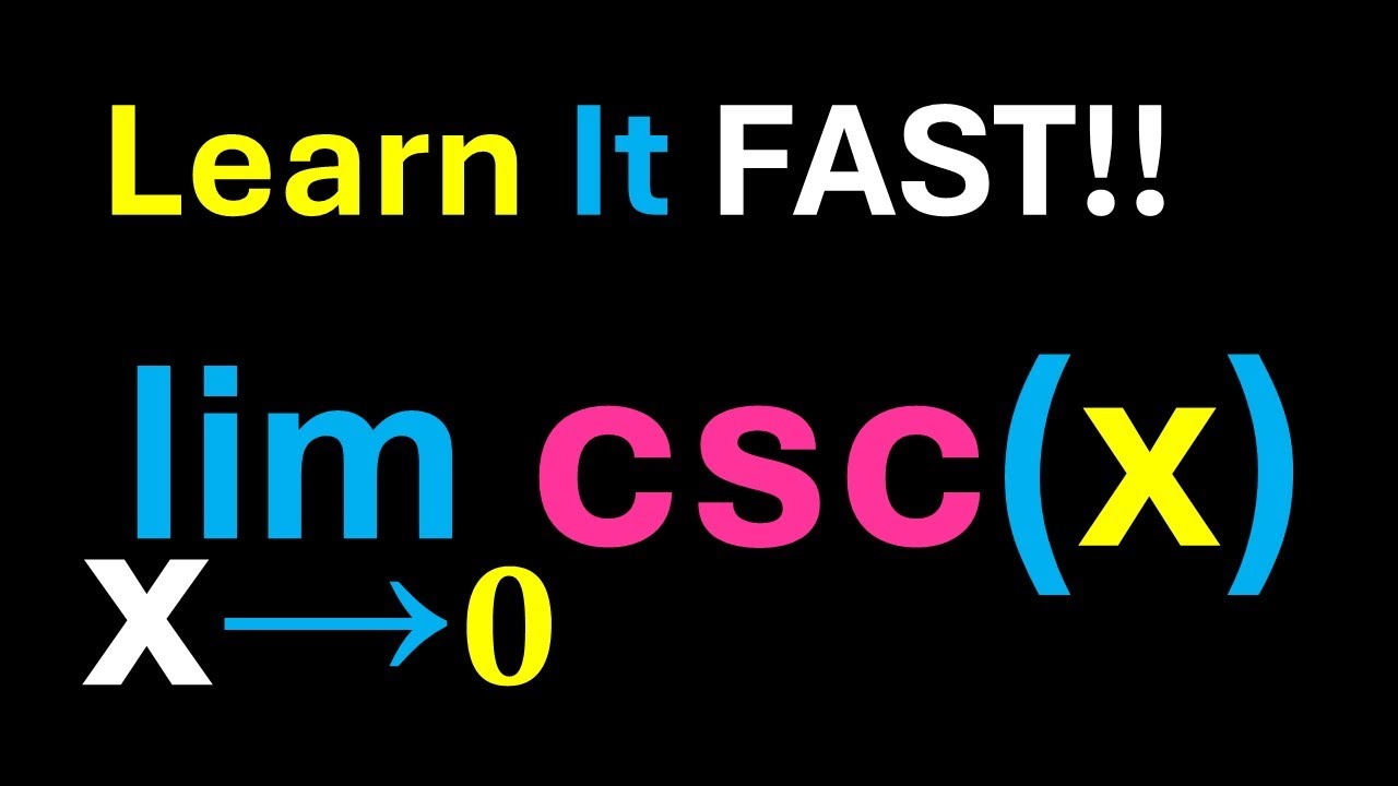Limit Csc x As X Approaches Pi YouTube