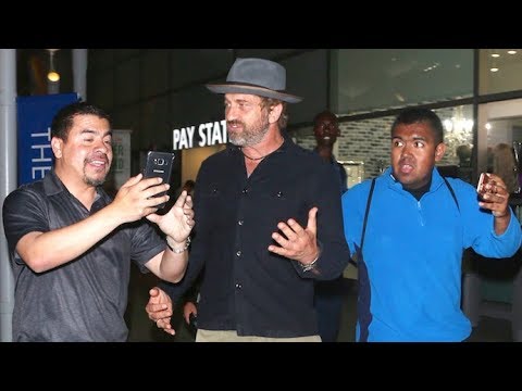 Gerard Butler Gets Angry As Pesky Fans Force Him To Take Selfies At ...