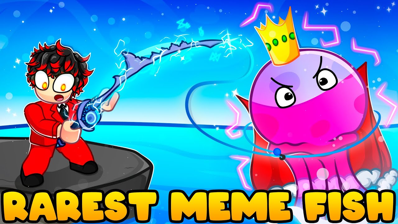 I Caught RAREST MEME FISH on Roblox Fisch (Spongebob Jellyfish) - YouTube