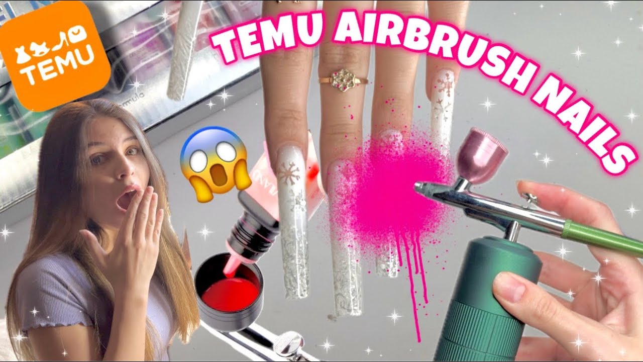 TRYING SAVILAND GEL AIRBRUSH PAINTS & AIRBRUSH MACHINE FROM TEMU ...