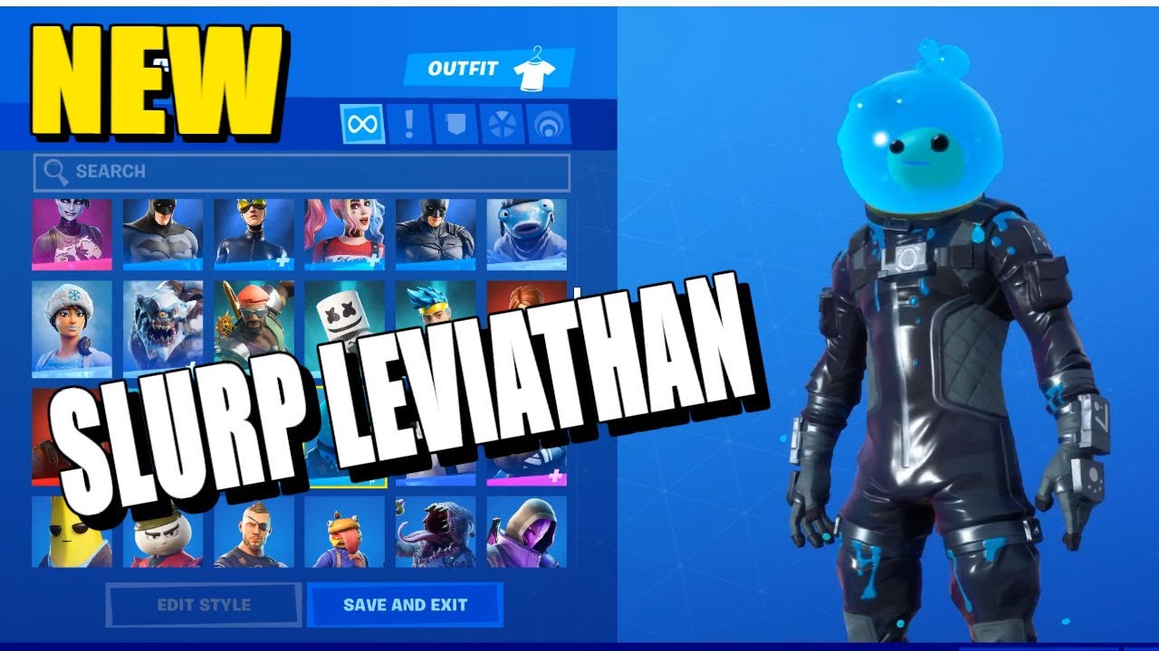 FORTNITE SLURP LEVIATHAN SKIN w/ ALL POPULAR DANCE EMOTES - YouTube