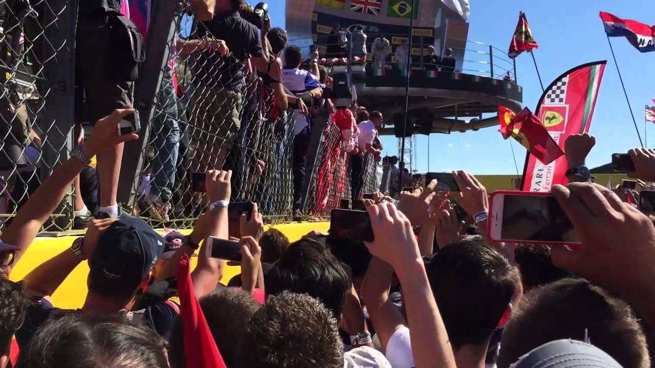 Podium of Monza F1 GP 2015 - YouTube
