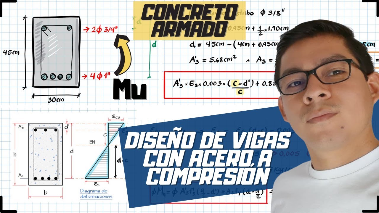 CONCRETO ARMADO | DISEÑO DE VIGAS CON ACERO A COMPRESIÓN - YouTube