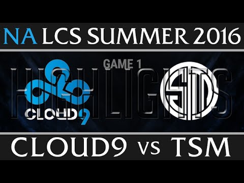 C9 vs TSM Game 1 Highlights - NA LCS Week 3 Day 1 Summer 2016 - Cloud 9 vs Team Solomid G1 - YouTube