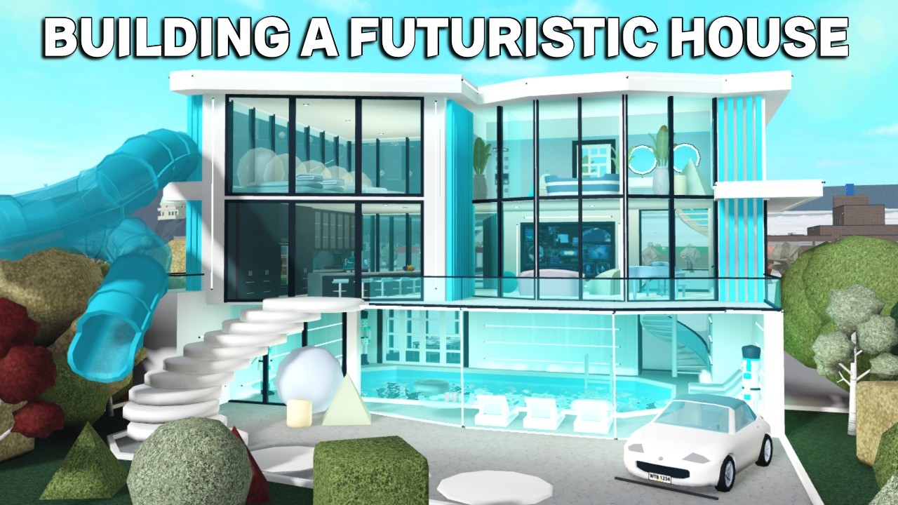 BUILDING A FUTURISTIC HOUSE In BLOXBURG - YouTube