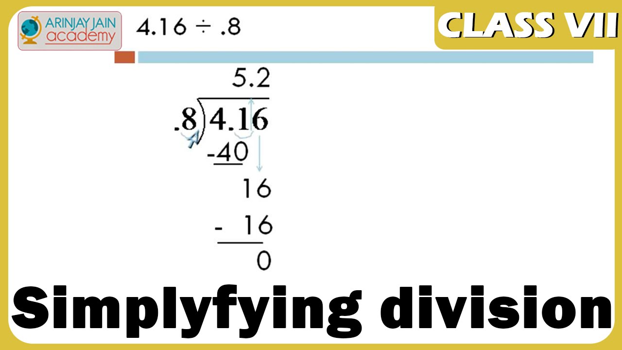 Simplifying division - Division - Maths - Class 7/VII - ISCE,CBSE ...