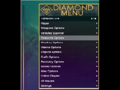 GTA V | Diamond mod menu 1.44 (UNDETECTED) - YouTube