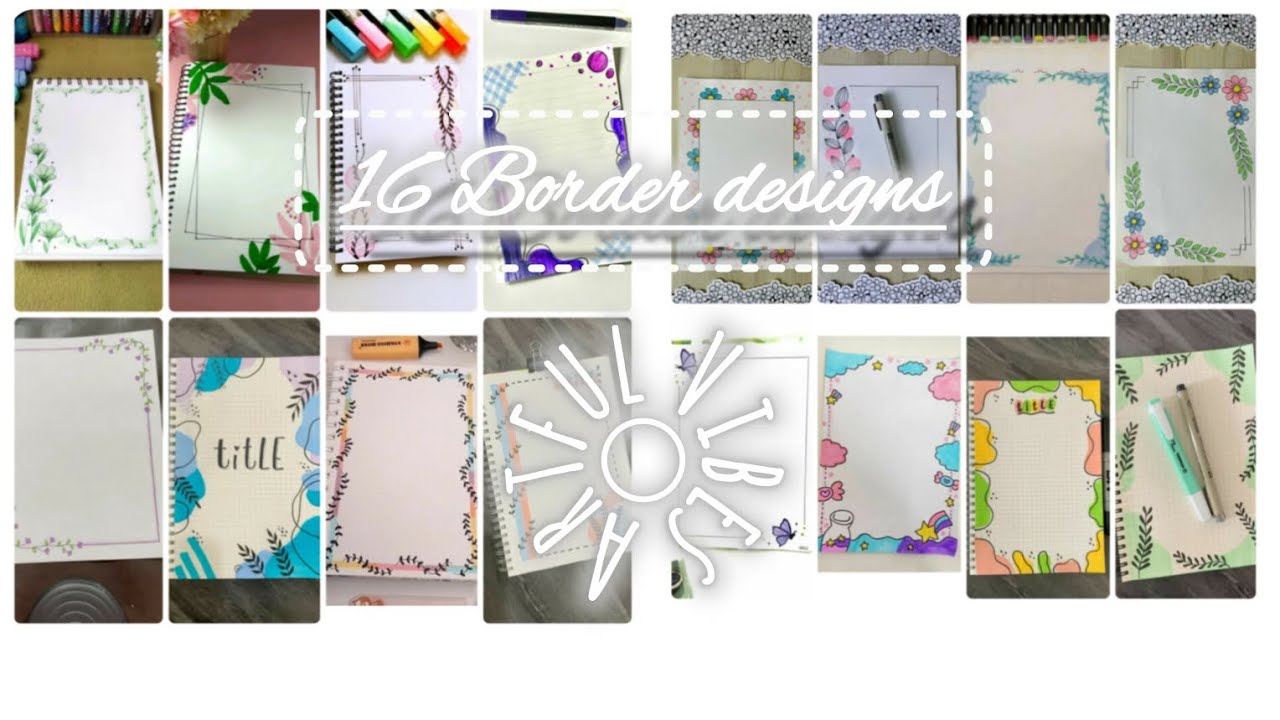 Easy Aesthetic Border Designs for Projects | Easy | Aesthetic # ...
