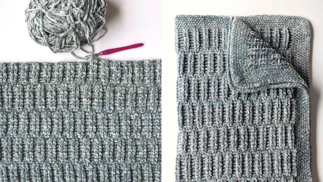 Crochet Ribbed Velvet Throw Tutorial - YouTube