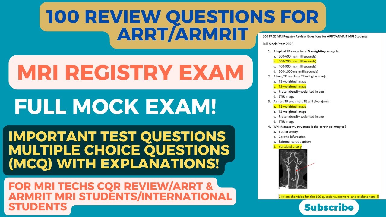 100 MRI Registry Practice Test Questions & Answers | Full Mock Exam ...