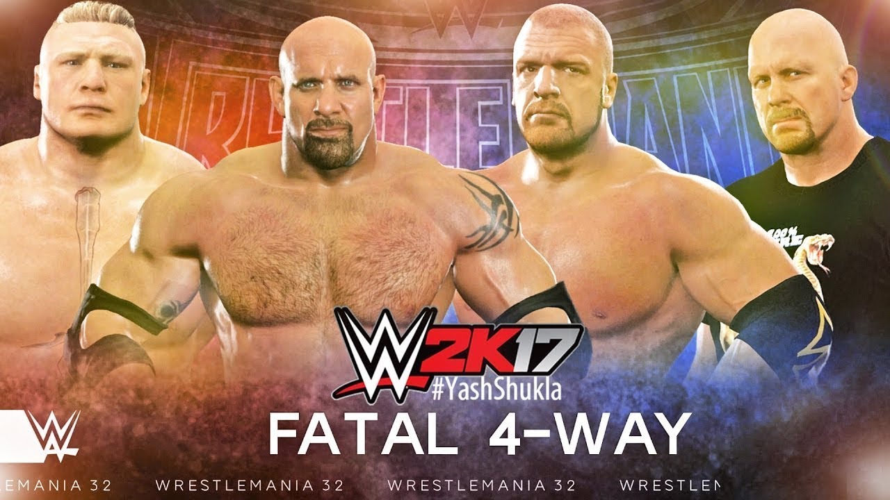 Brock Lesnar vs. Goldberg vs. Triple H vs. Steve Osten — Fatal 4-Way ...