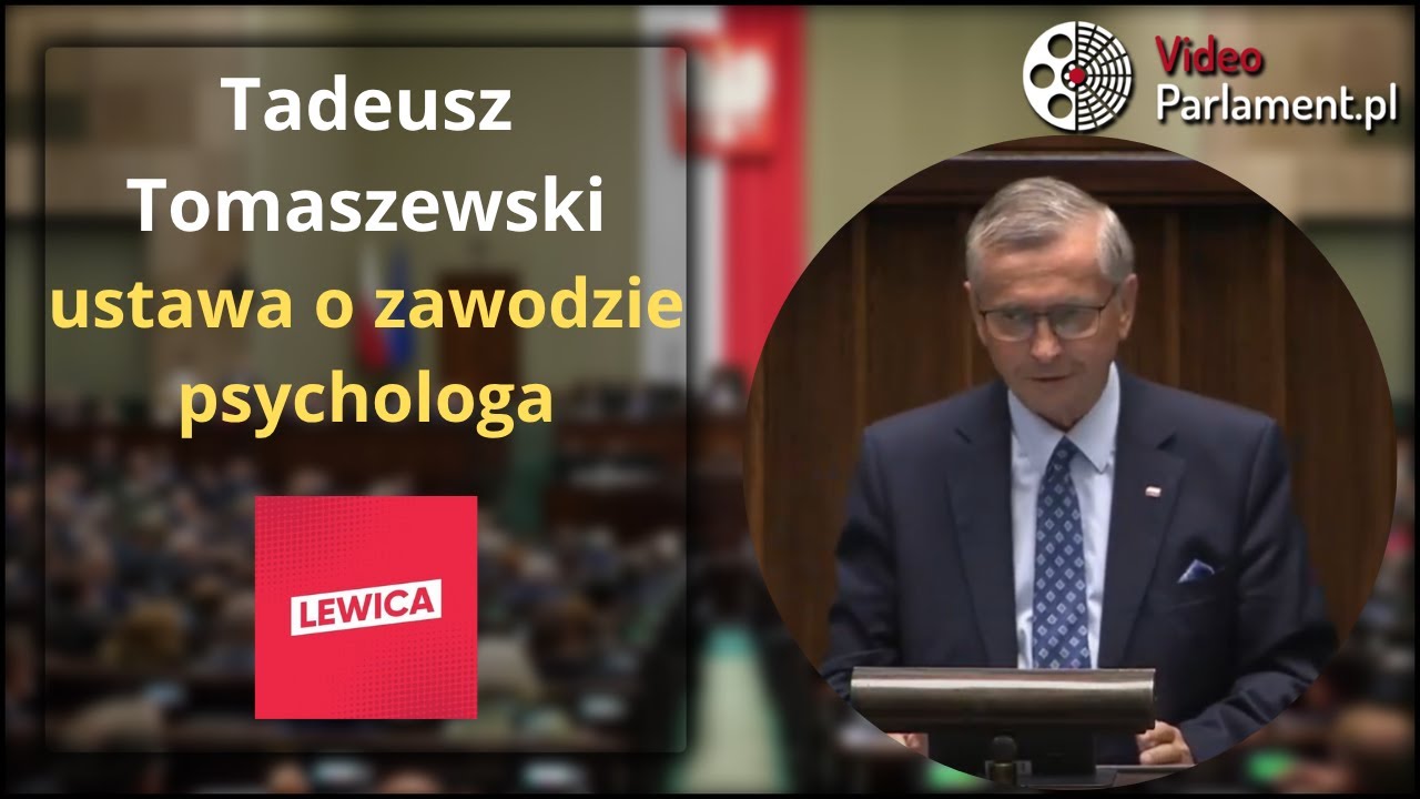 Tadeusz Tomaszewski - ustawa o zawodzie psychologa - YouTube