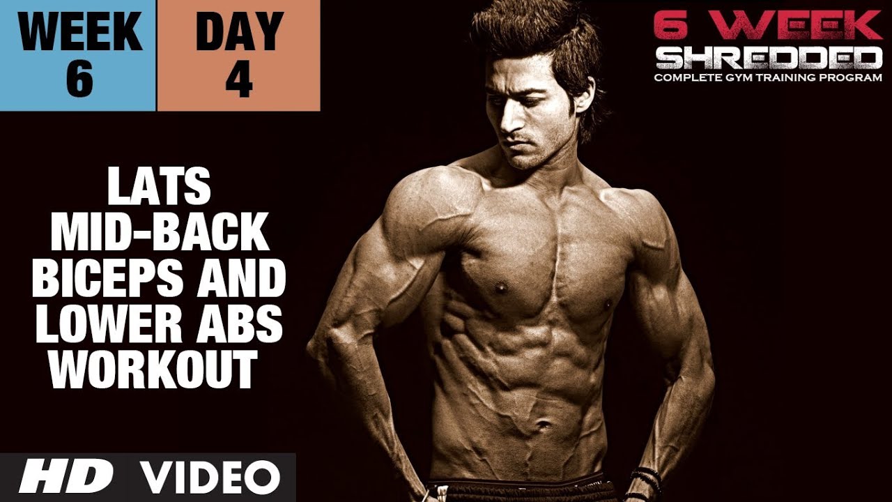 Week 6: Day 4 - Lats, Mid-Back, Biceps and Lower Abs Workout | Guru ...
